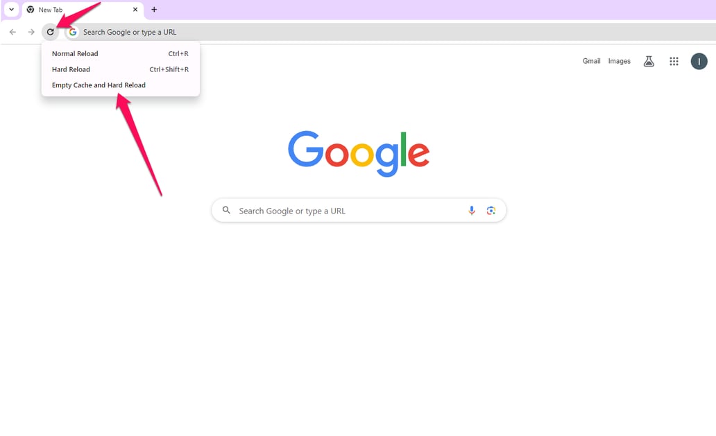 How to do A hard reload in Chrome browser